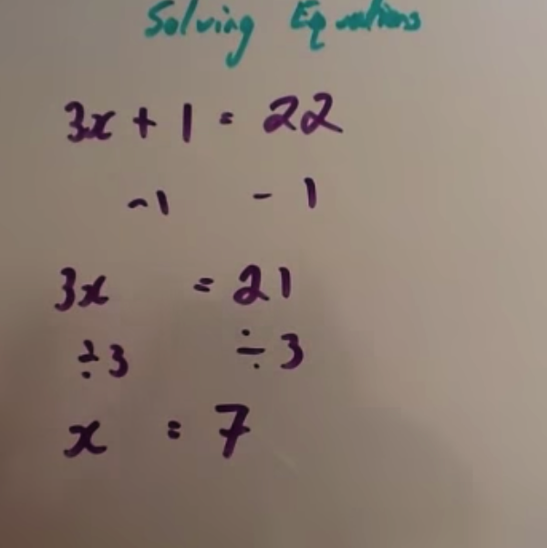 Solving Equations Video Corbettmaths