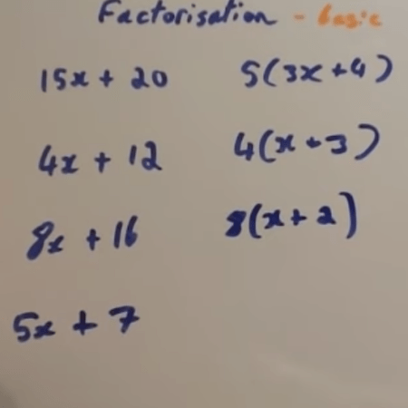 Factorisation Corbettmaths