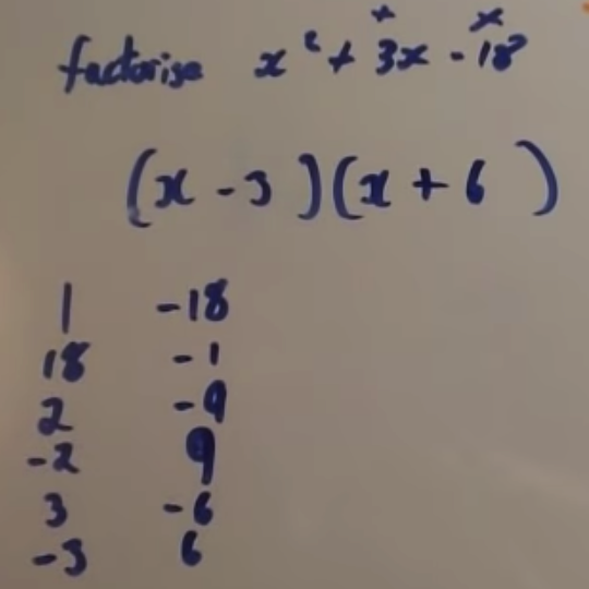 Factorising Quadratics 1 Video Corbettmaths