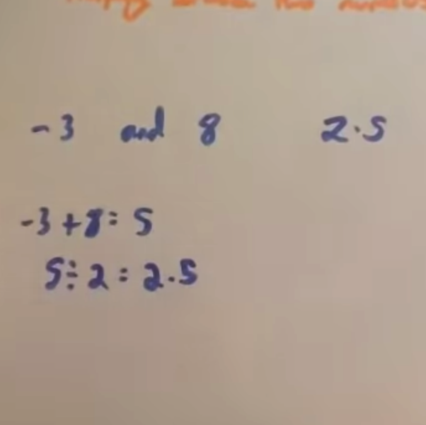 Halfway Between Two Numbers Video Corbettmaths