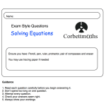 Pq Solving Equations Corbettmaths