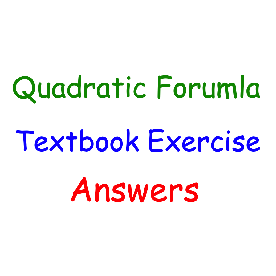 Quadratic Formula Corbettmaths