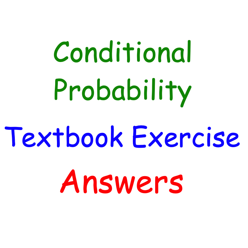 Conditional Probability Textbook Answers Corbettmaths