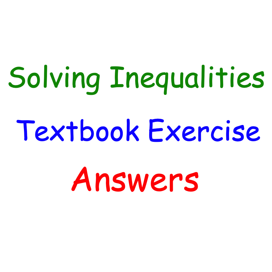 Solving Inequalities Textbook Answers Corbettmaths