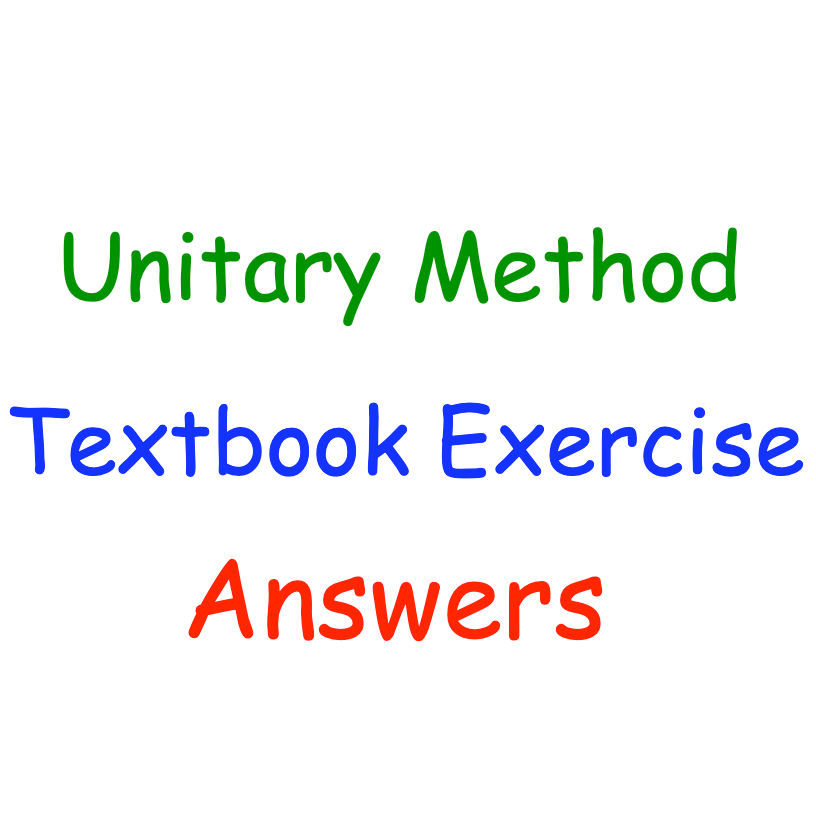 Unitary Method Corbettmaths