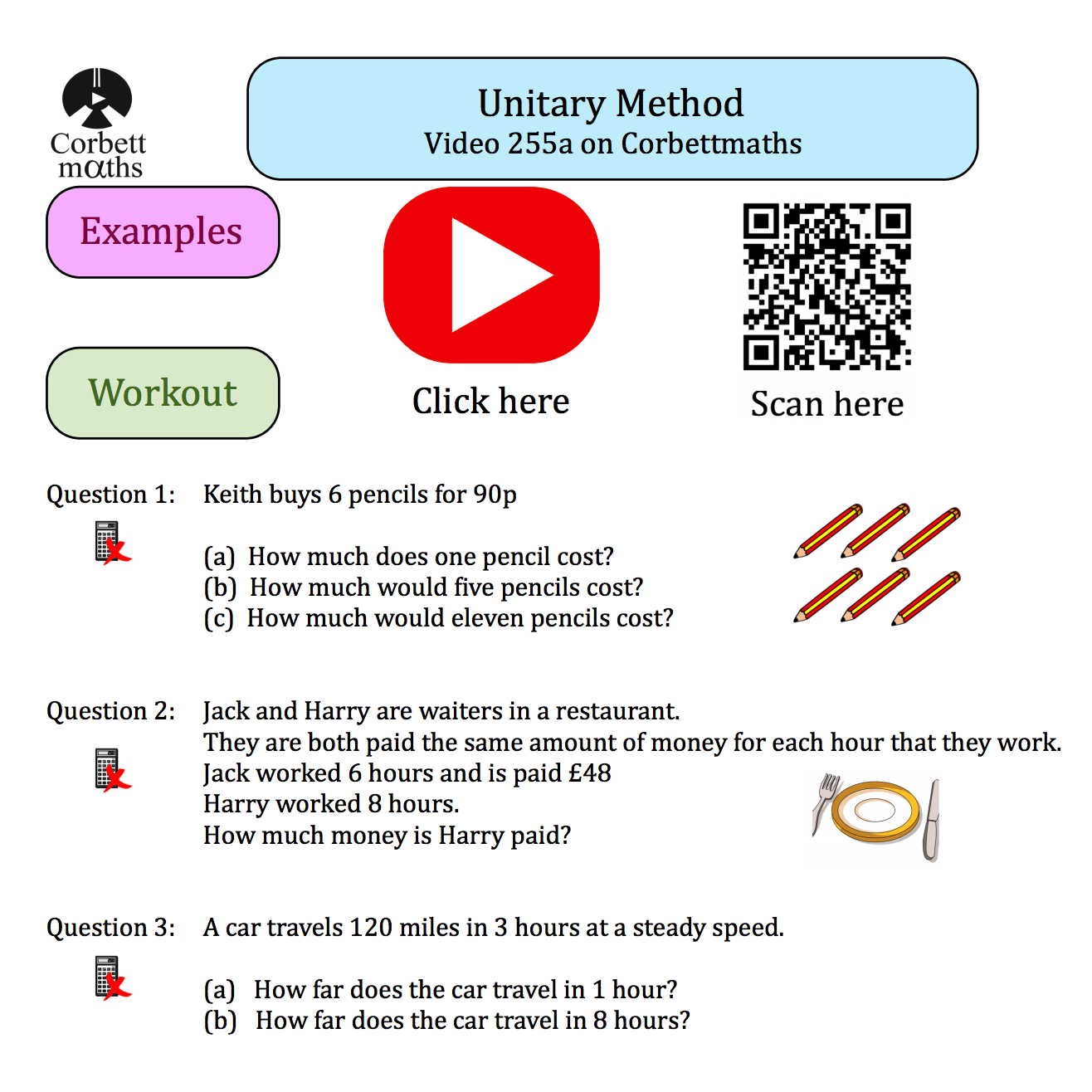 Unitary Method Textbook Exercise Corbettmaths