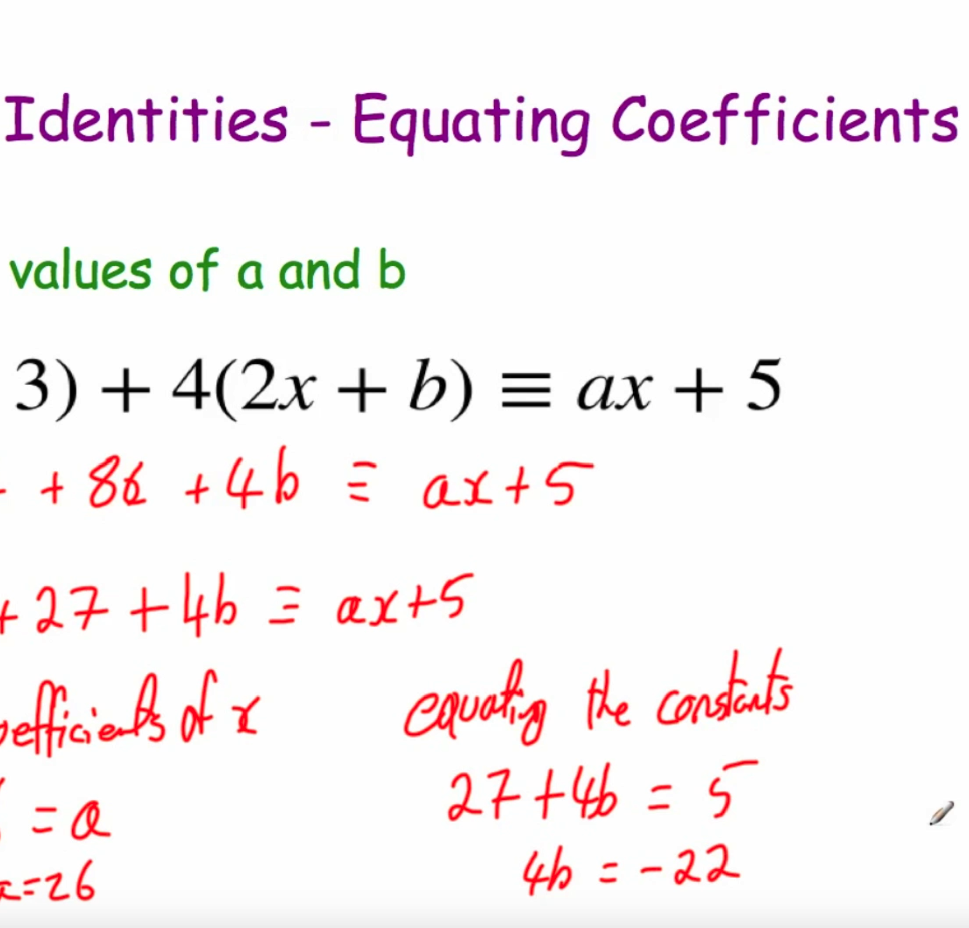 Identities Video Corbettmaths